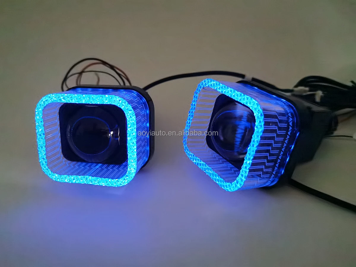 1.5 Inch Matrix Bi LED Projector Lens WRGBA 5D Angel Eyes Kit with for ...