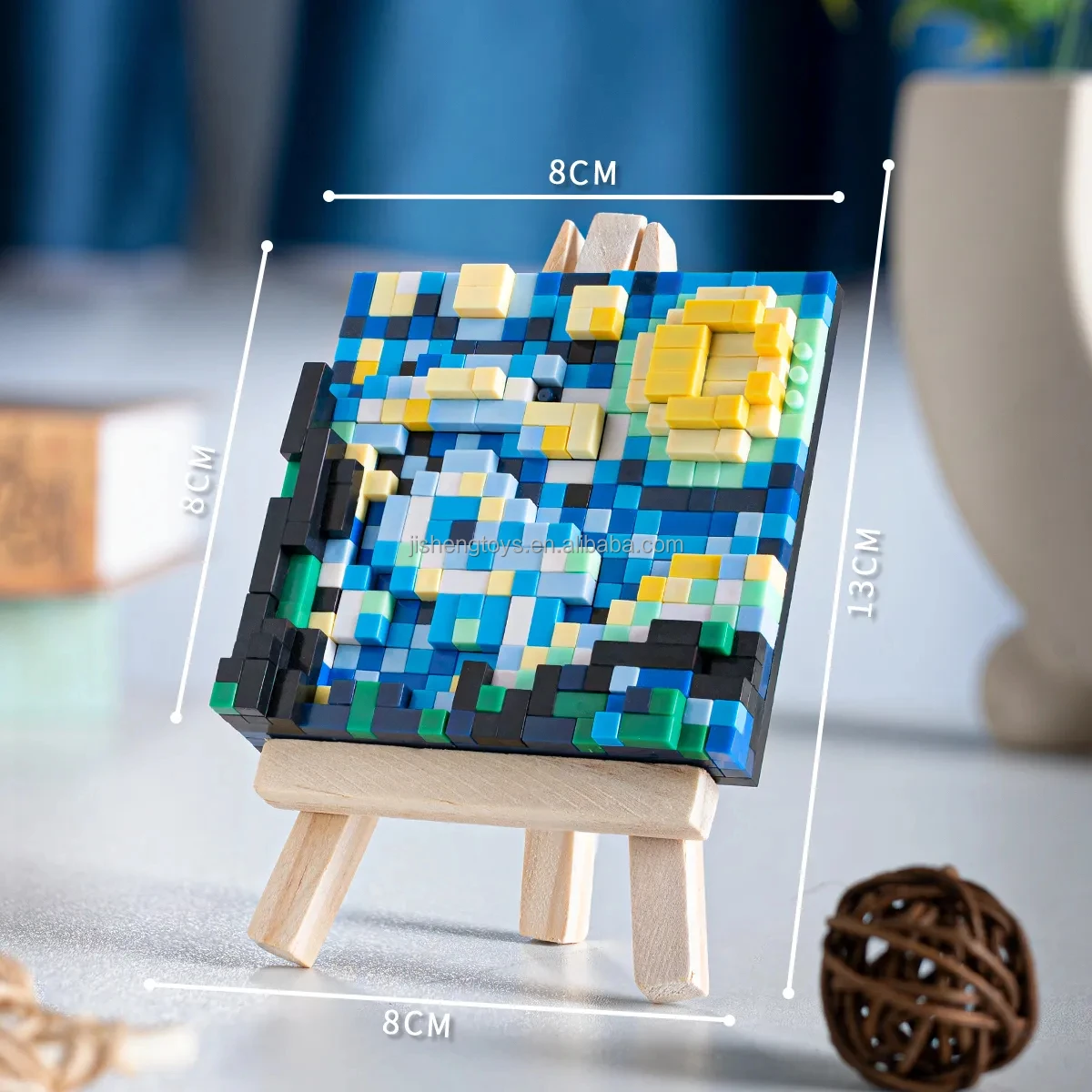 3D Pixel Art Famous Paintings - Building Blocks Creativity