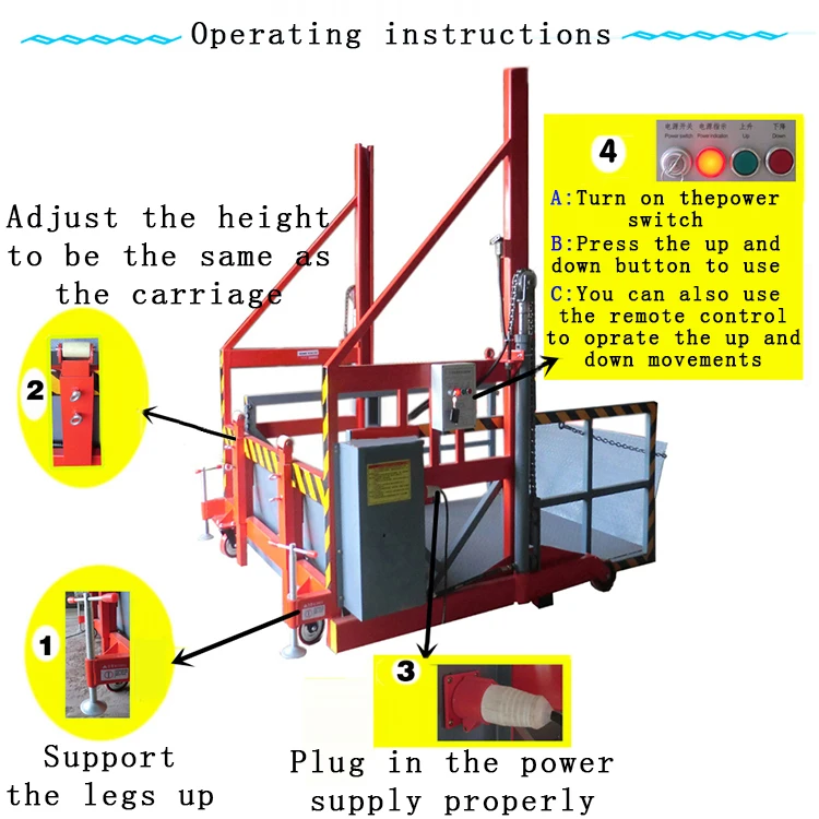 1/2/3T Truck Loading and Unloading Work Platform Lifts