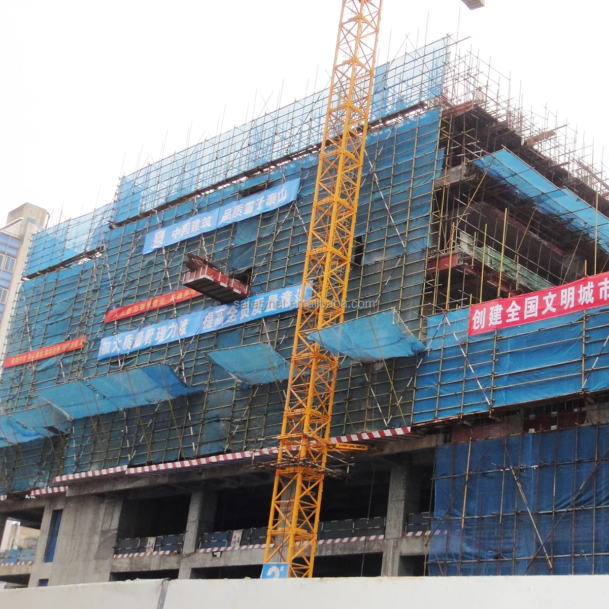 Flame Retardant Construction Plastic Safety Netting Building Debris ...