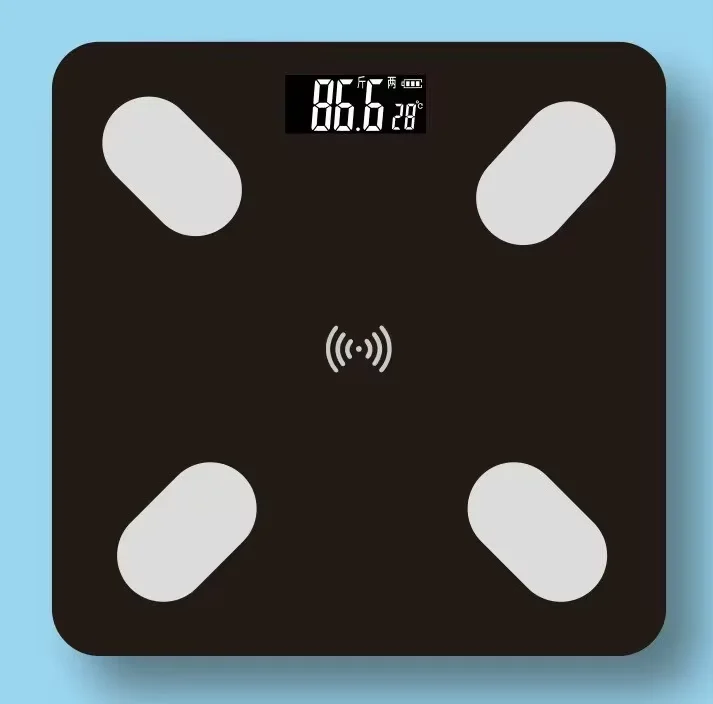 Smart Digital Body Fat Scale Battery-powered Glass Material Health ...