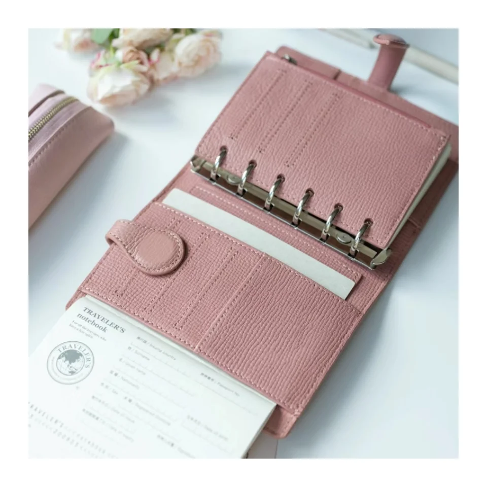Wholesale Cash Envelope A5a7a8 Pu Leather 6 Ring Binder Wallet - Buy ...