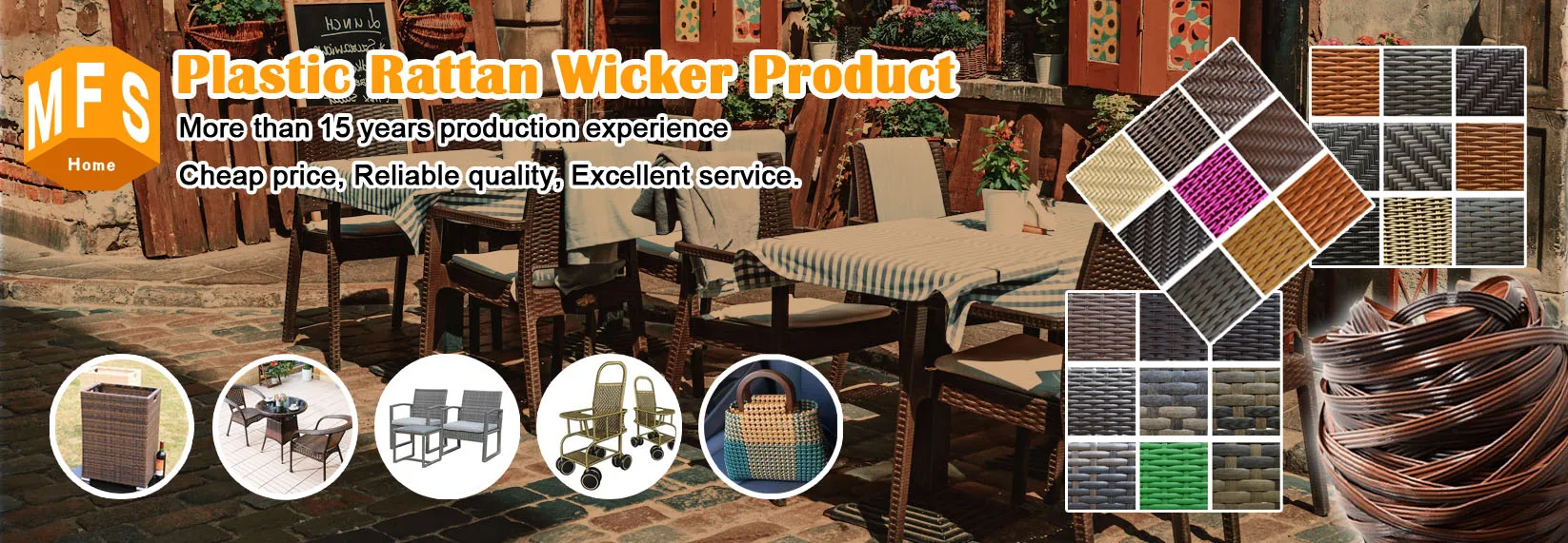PE Plastic Rattan Material UV Resistant Plastic Synthetic Rattan ...