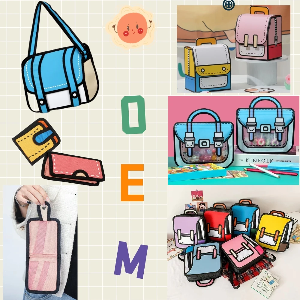 2023 Jump Style 3d Cartoon Bag 2d Drawing Bags Comic 2d Tote Bag For ...
