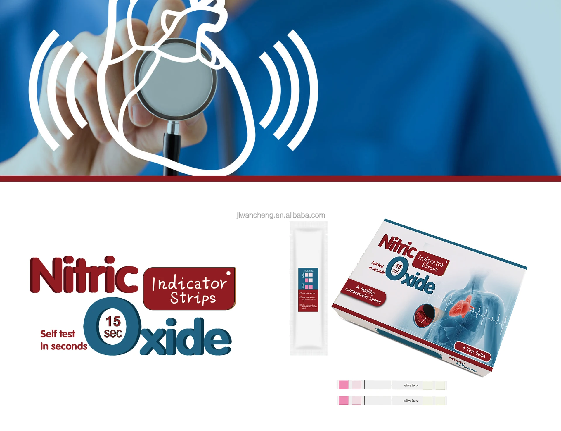 Vansful Nitric Oxide Saliva Test Strips,With 2 Pads Easy To Test Good ...