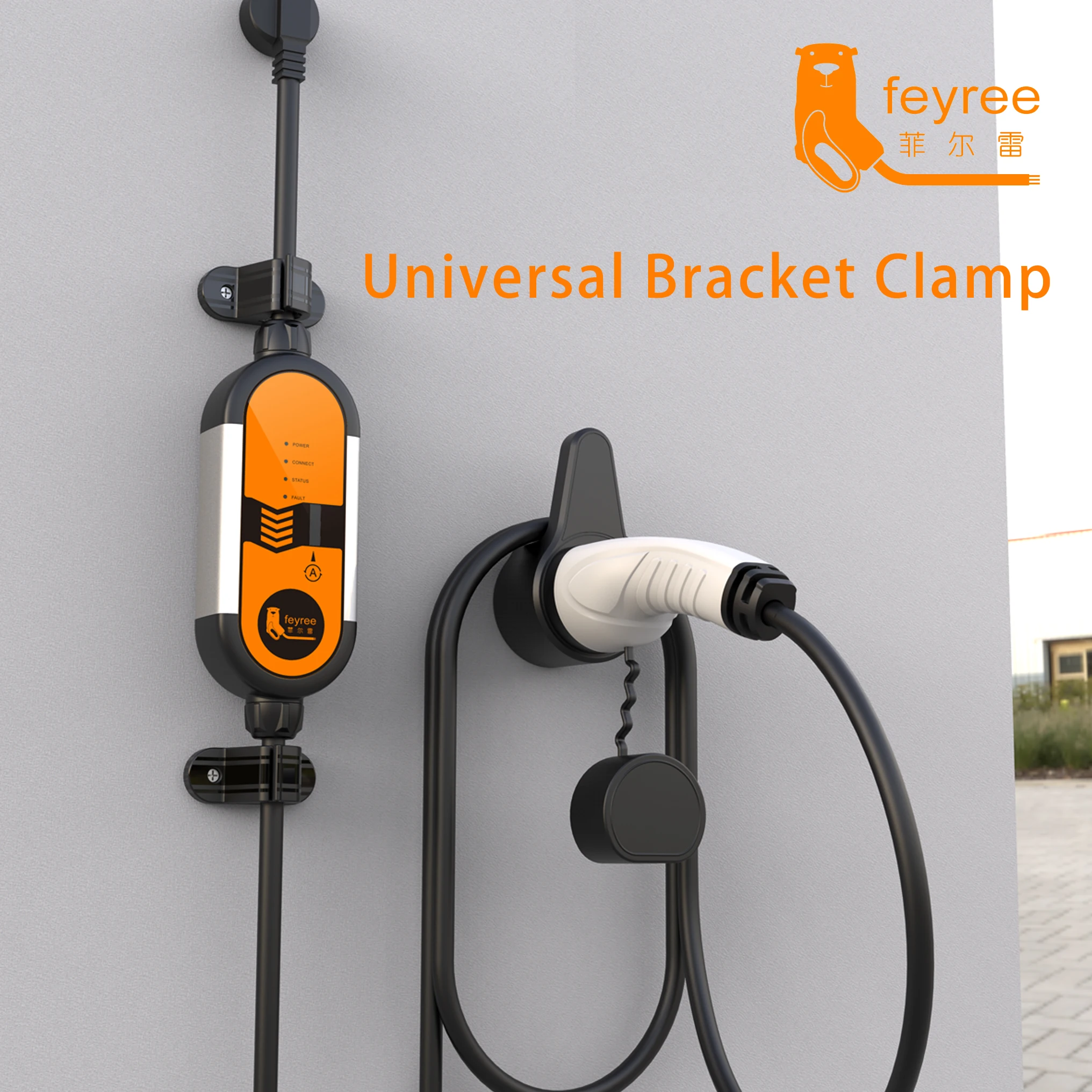 Feyree Ev Charger Station Holder for Portable Wall Mount Ev Charger ...