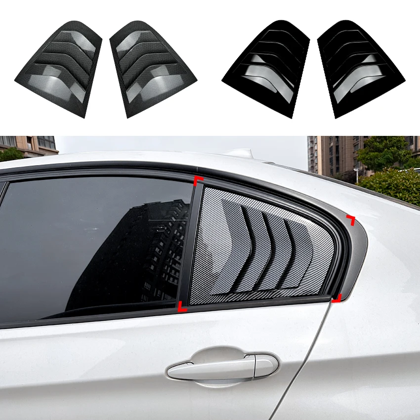 Wholesale Carbon Fiber Rear Window Louver Shutter Side Vent Cover Trim ...