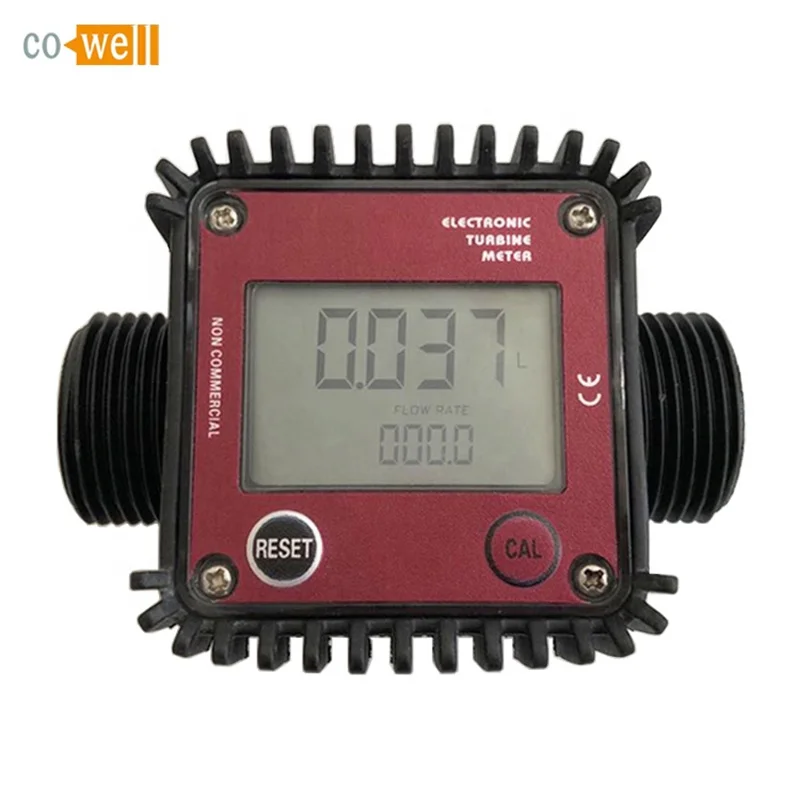 K24 Gasoline Diesel Kerosene Fuel Digital Display Meter Electric Flow ...