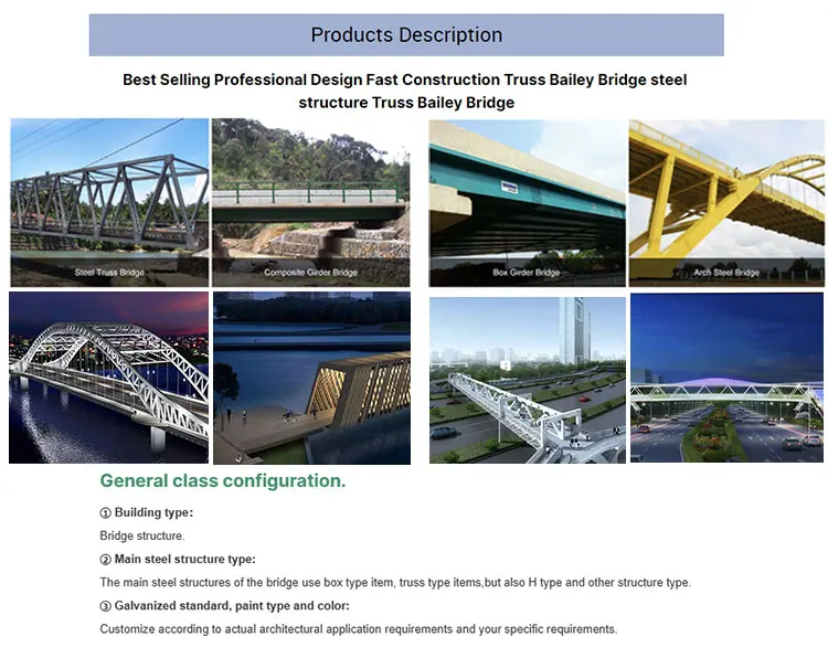 Heavy Steel Structure Bridge Construction Precast Metal Bridge Steel ...
