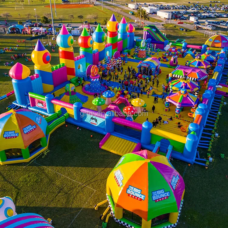 Giant Inflatable Playground - Fun Obstacle Course for Kids