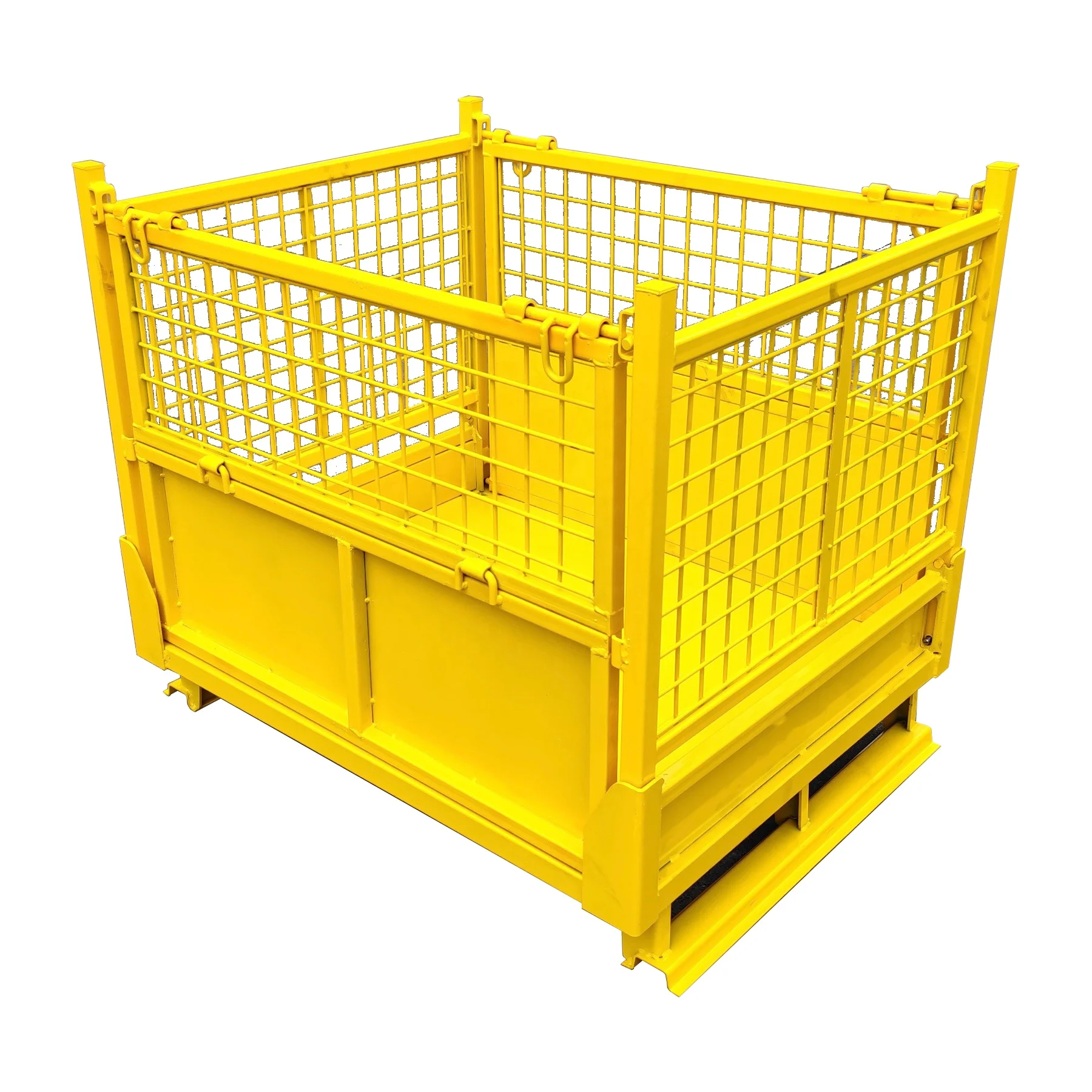 Warehouse Customized Detachable Pallet Steel Mesh Box Collapsible Metal ...
