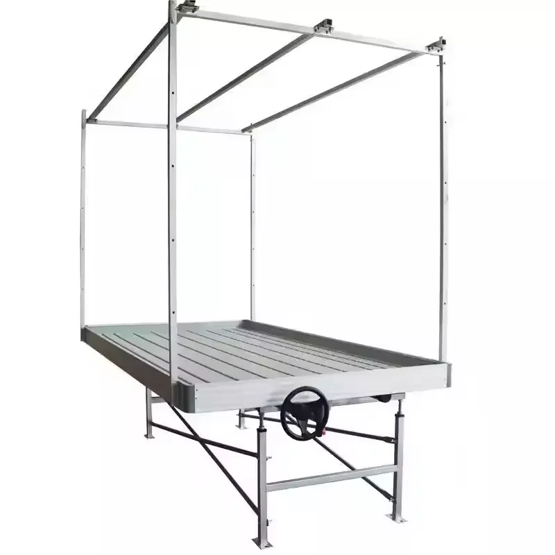 4x8ft Plastic Grow Tables - Rolling Bench for Leafy Veggies
