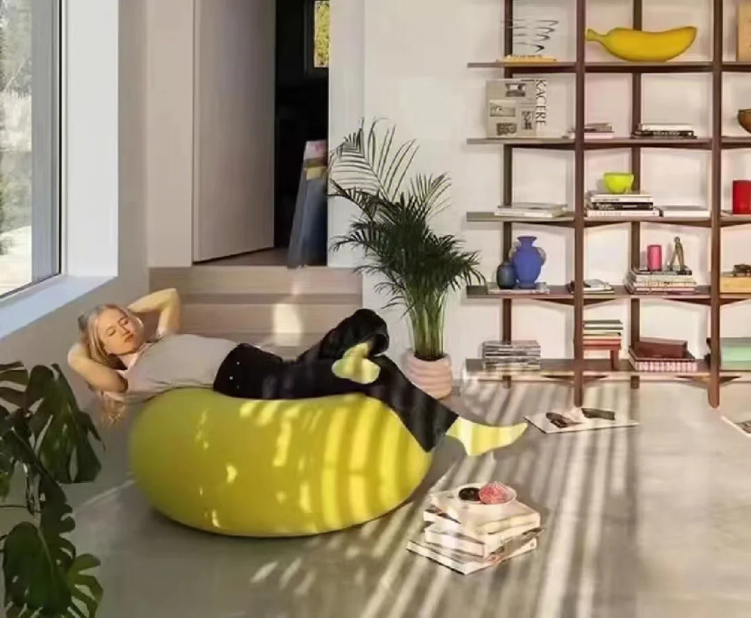 Modern Donut-Shaped Living Room Sofa - Lazy Floor BOA POUF