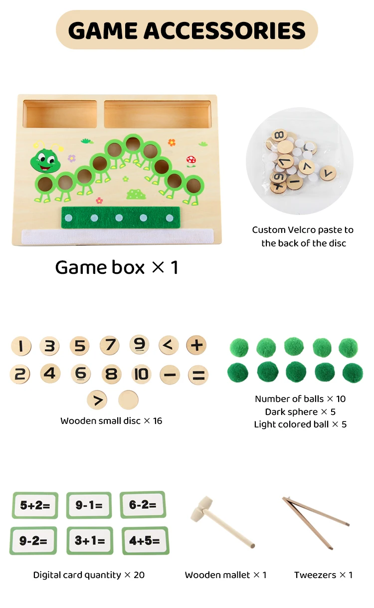Montessori Caterpillars Math Game - Educational Fun