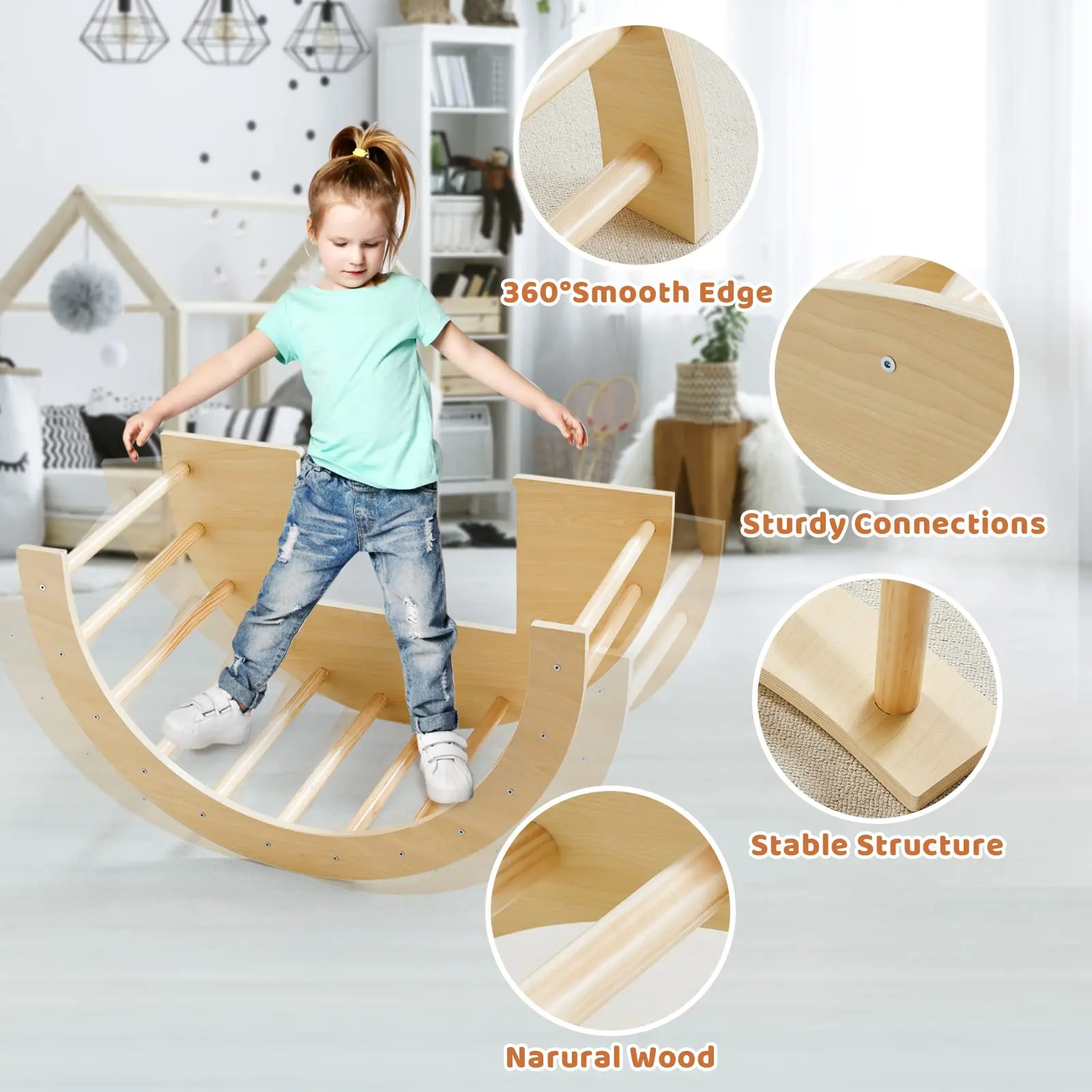 Climbing Arch Sensory Table Montessori Climbing Gym For Kids Rocker ...