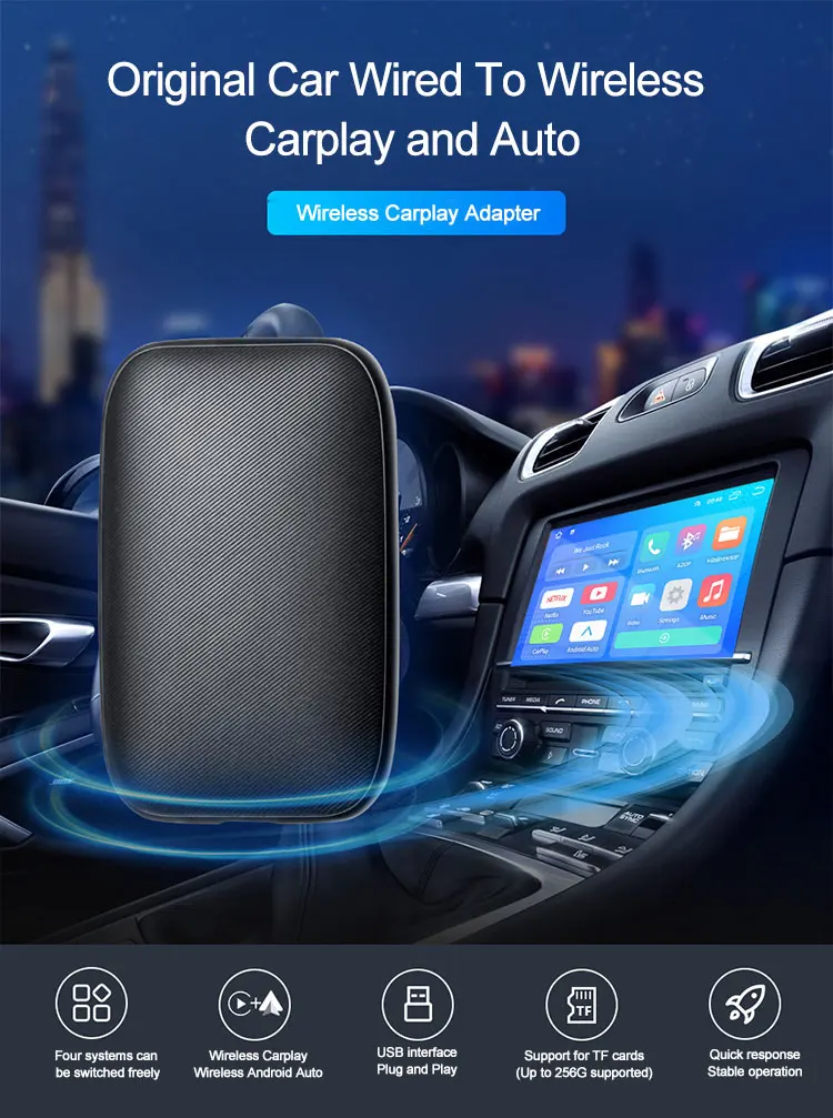 Mini Wireless Carplay Aibox Dongle Smartbox Adaptor Appel Car Play And ...