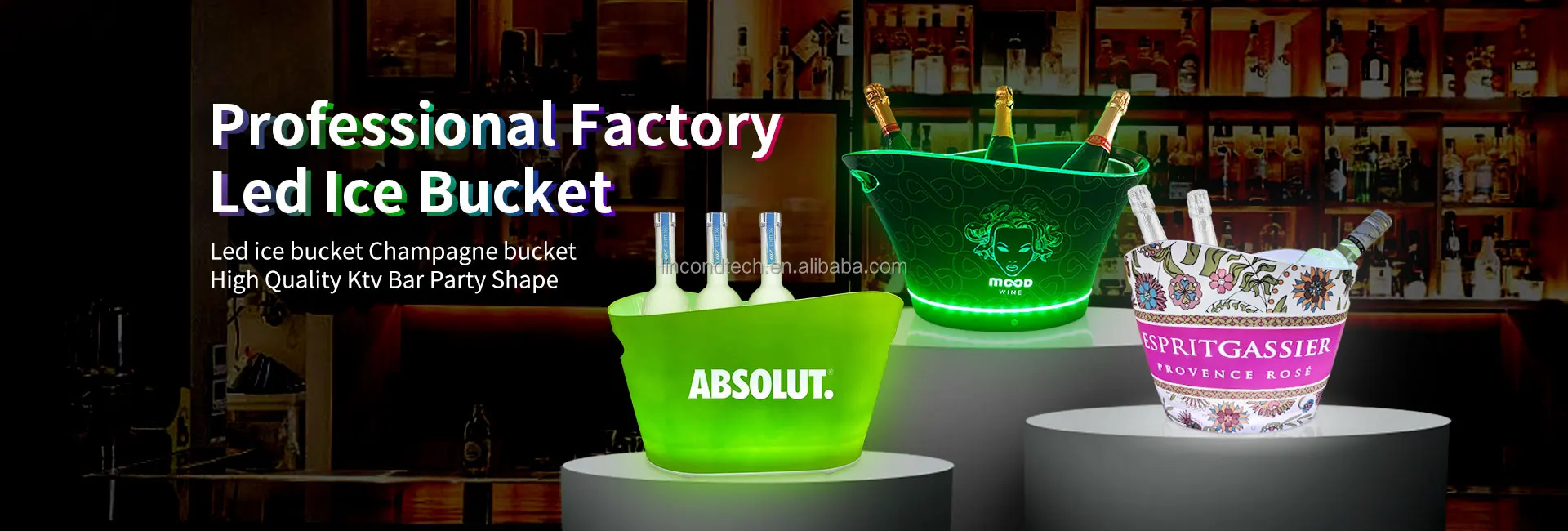 Large Beer Champagne Wine Cooler Ice Bucket Pink - Buy Led Ice Bucket,Ice Bucket,Ice Bucket ...