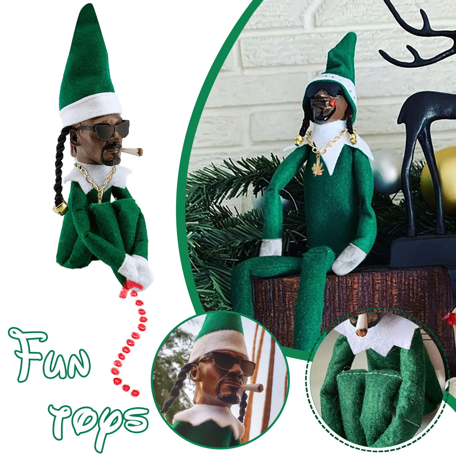 Snoop On A Stoop Novelty Bend Elf Doll Funny Gifts Spy On A Bent Snoop ...