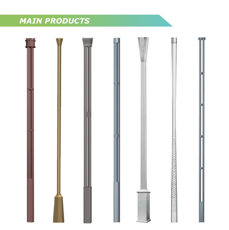 Octagonal Conical Poles Single Arm Double Arm Solar Led Lights Pole ...