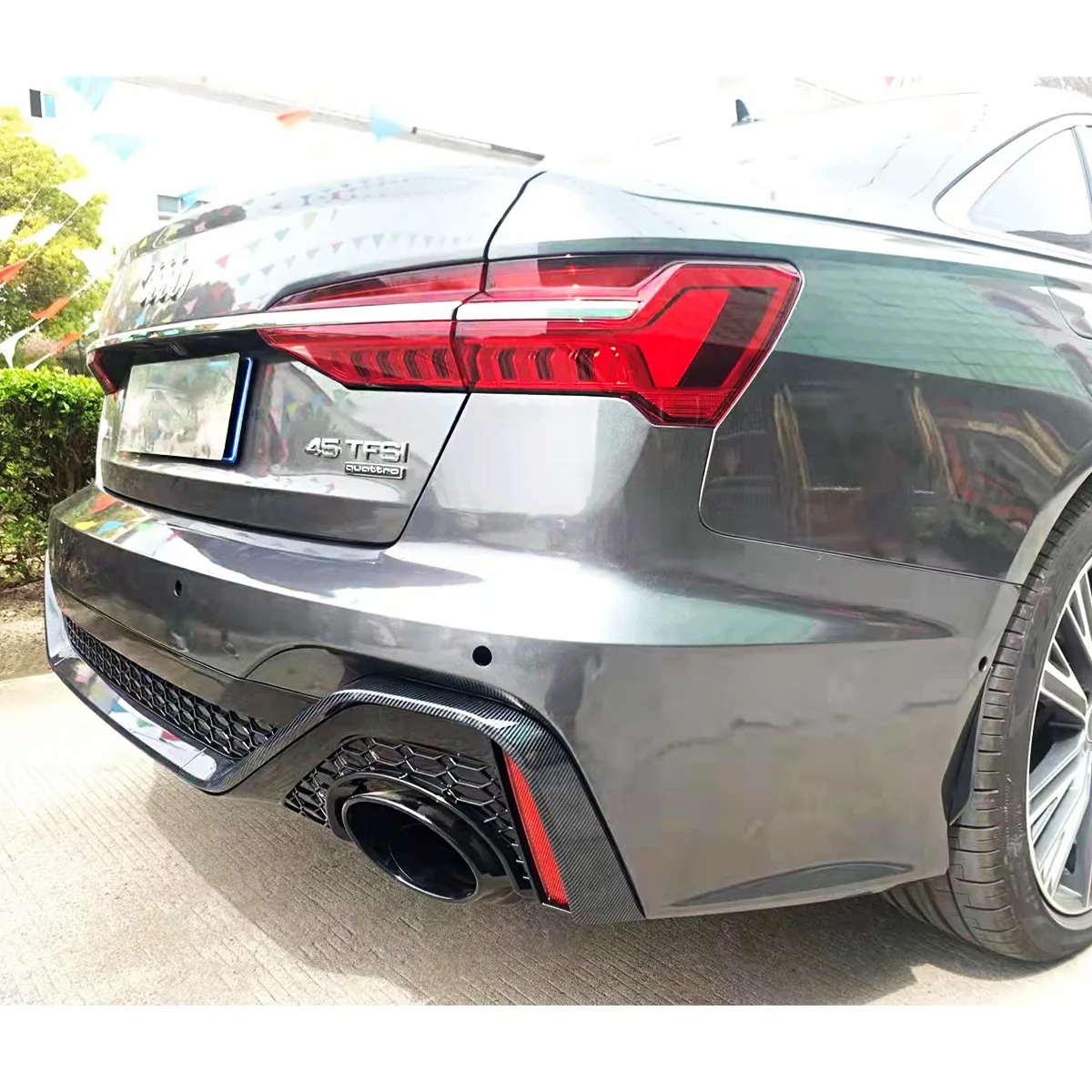 Rs6 Style Facelift Body Kit Include Front Bumper With Grille Rear ...
