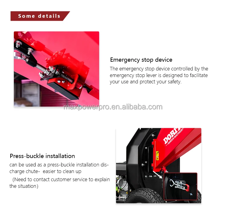 15HP 420CC Wood Shredder Disc Feed Processing Machines Tree Crusher 5 ...