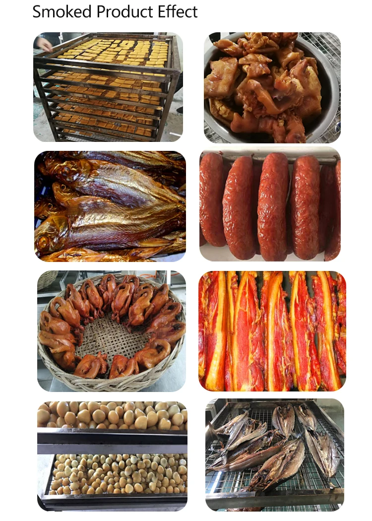 Commercial Smoker Meat Smoke Machine 500 Kg Per Batch Bacon Smoke Oven ...