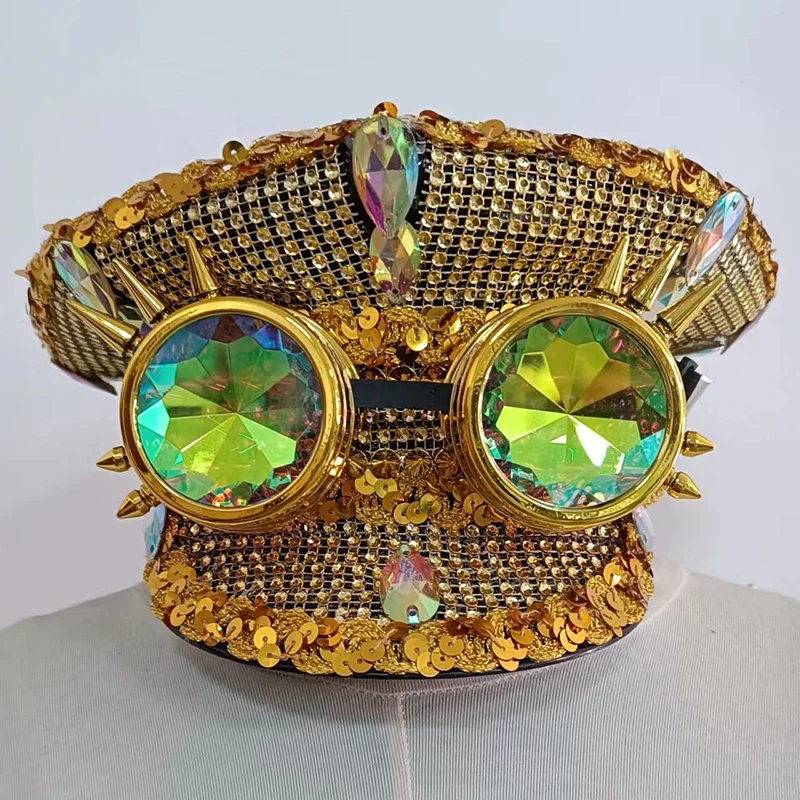 1pc Custom Made Ecoparty Burning Man Sequin Hat Music Festival Beading ...