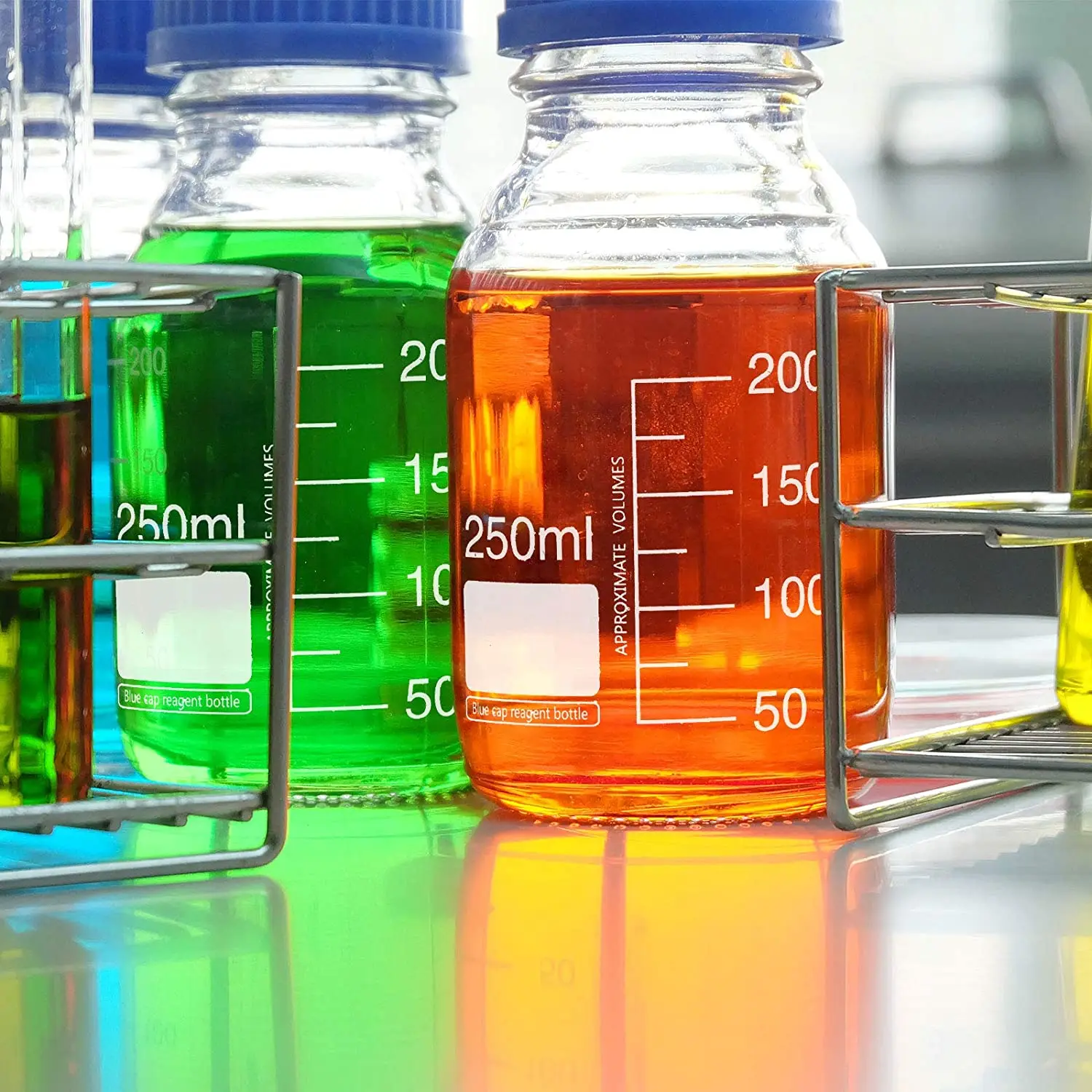 Laboratory Amber Glass Vial Reagent Narrow Mouth Bottles for Lab ...