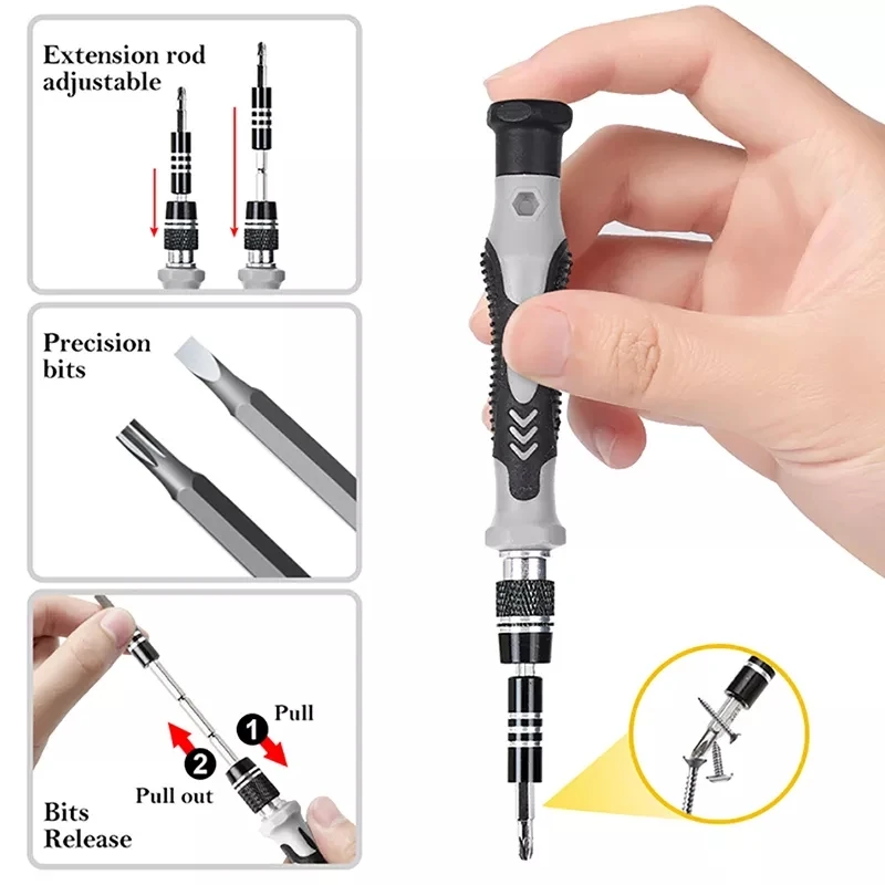 115 In1 / 112 In 1 Screwdriver Set Magnetic Screwdriver Bit Torx Multi Mobile Phone Repair Tools ...