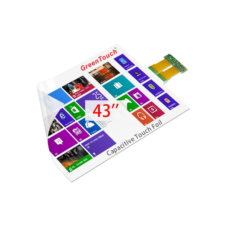 Real 20 touch points 43 inch interactive touch foil/capacitive touch ...