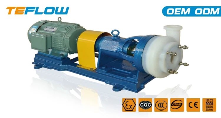 Etfe/fep Teflow Centrifugal Pump For Highly Acidic Solution - Buy ...