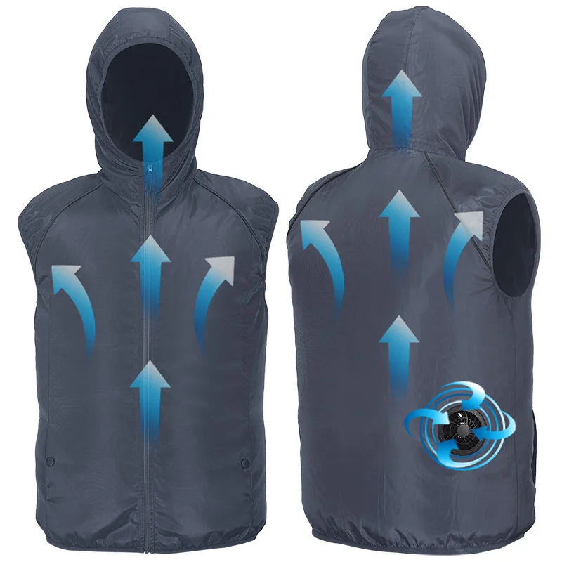 Air Conditioned Clothes Fan Jacket For Summer 3 Speed Adjustable Ac ...
