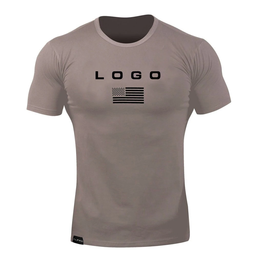 Custom Men Shirt Gym Wear Compression Tee Shirt Homme Coton Gym Tops ...