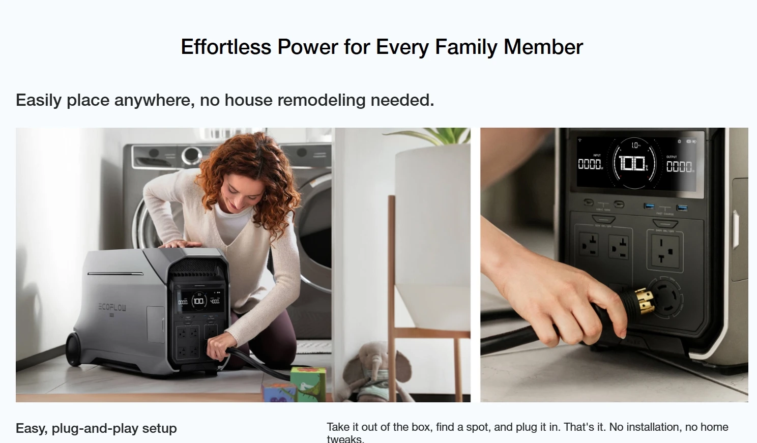 EcoFlow DELTA Pro 3 4000W Most Whole-Home Backup Solar External Battery ...