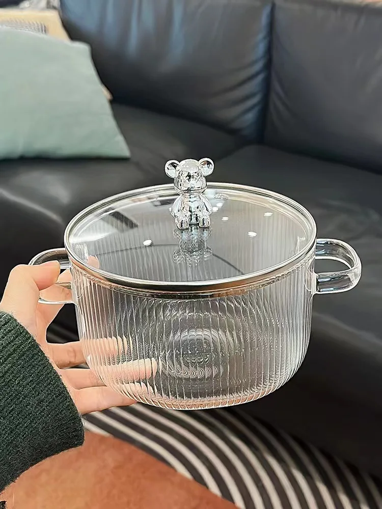 Heat Resistant Glass Cooking Pot Set - Sustainable & Versatile