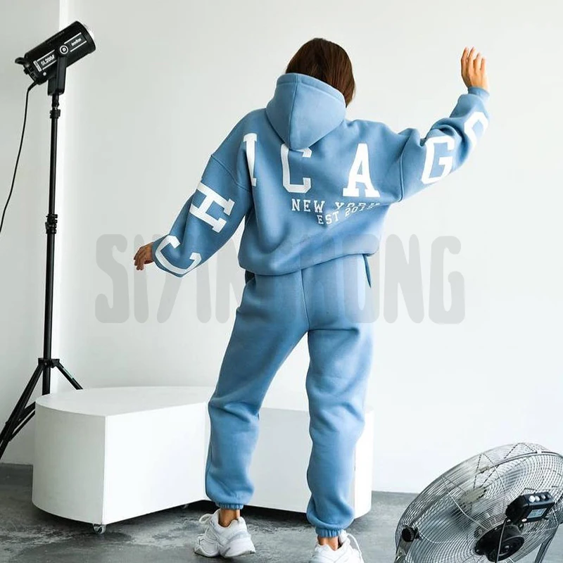 Custom Winter Puff Printing Sweater Print Logo Loose Streetwear ...