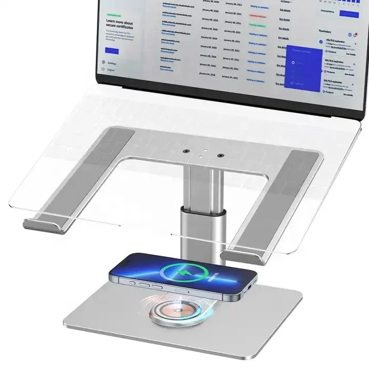 Desktop Metal Notebook Lift Support Bracket Aluminium Adjustable Laptop ...