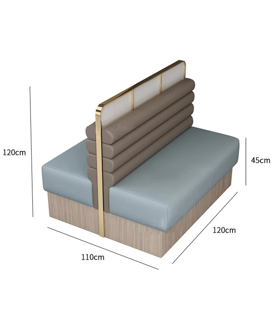 Modern Coffee Shop Booths Seat High Back Sofa Sets Cafe Bench Seating ...