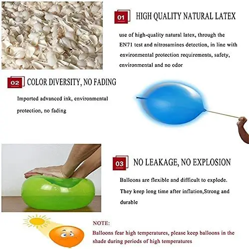 8g 18 Inch Slap Ball Bump Elastic Latex Ball Balloon Toy Birthday Party ...