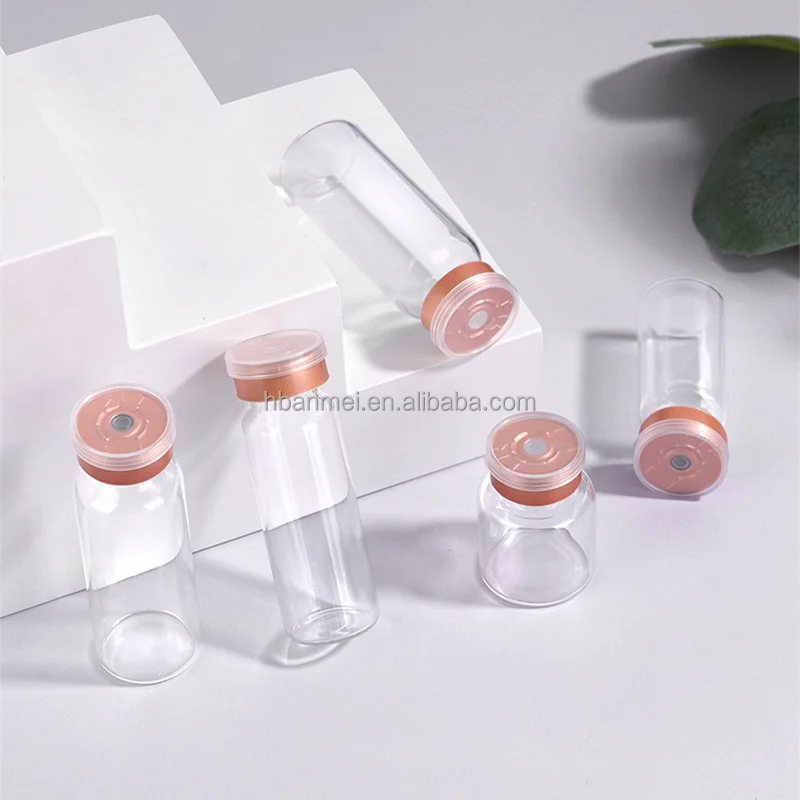 3ml to 20ml Amber Glass Vials with Rubber Stopper - AM Packaging
