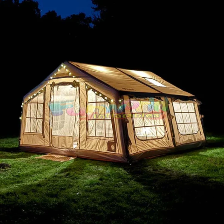 Air inflat inflatable muti person glamping tents camping waterproof ...