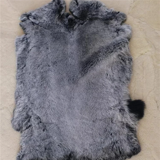 Chinchilla Dyed Genuine Rex Rabbit Fur Plate - Buy Rabbit Fur Plate ...