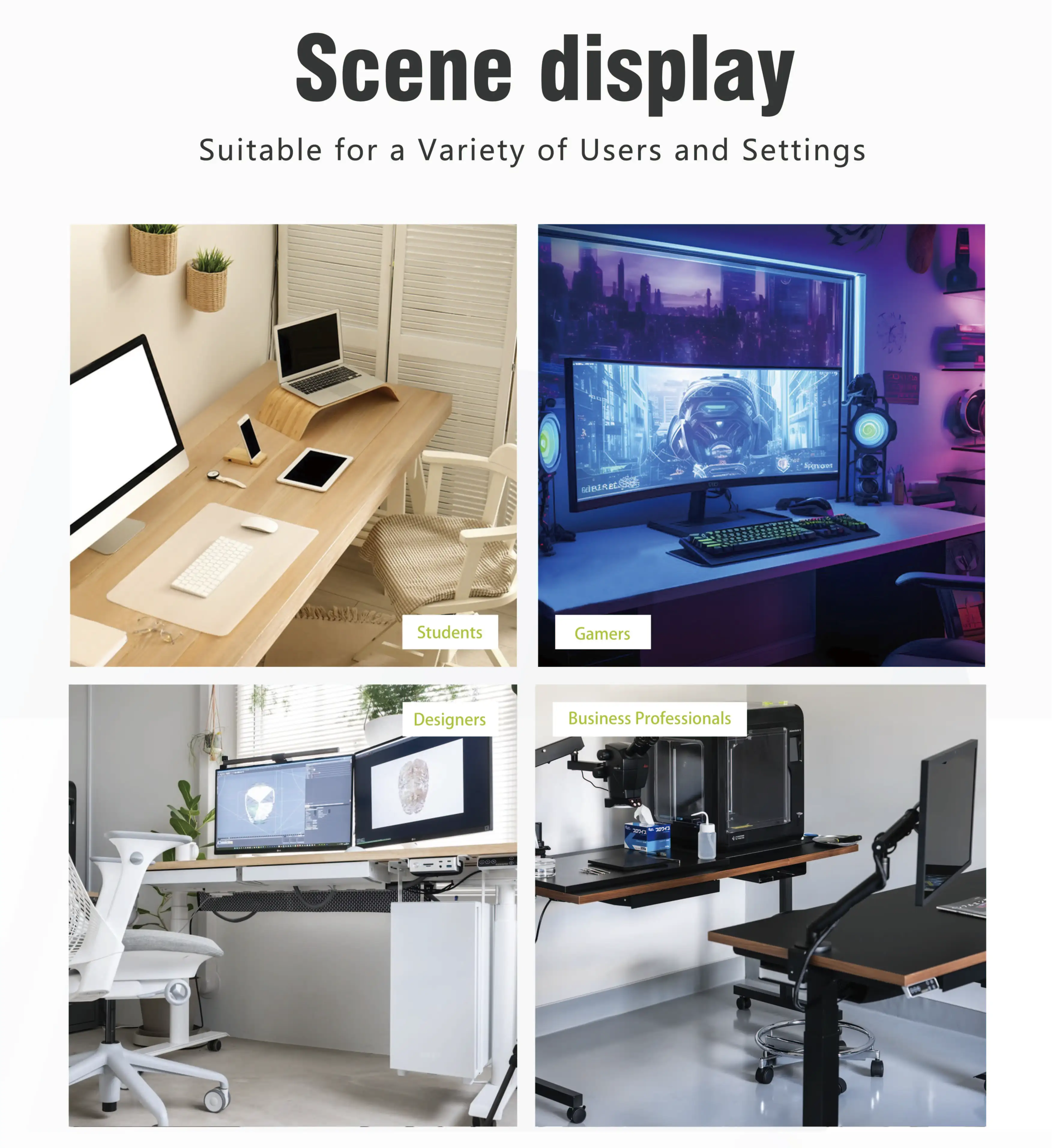 SAMDI Riser Monitor - Stylish & Functional Desktop Organizer