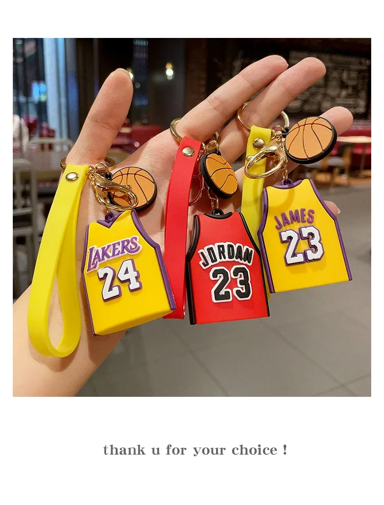 Fashion Design Pvc Nba 3d Silicone Cloth Nlf Keychain Charms Metal ...