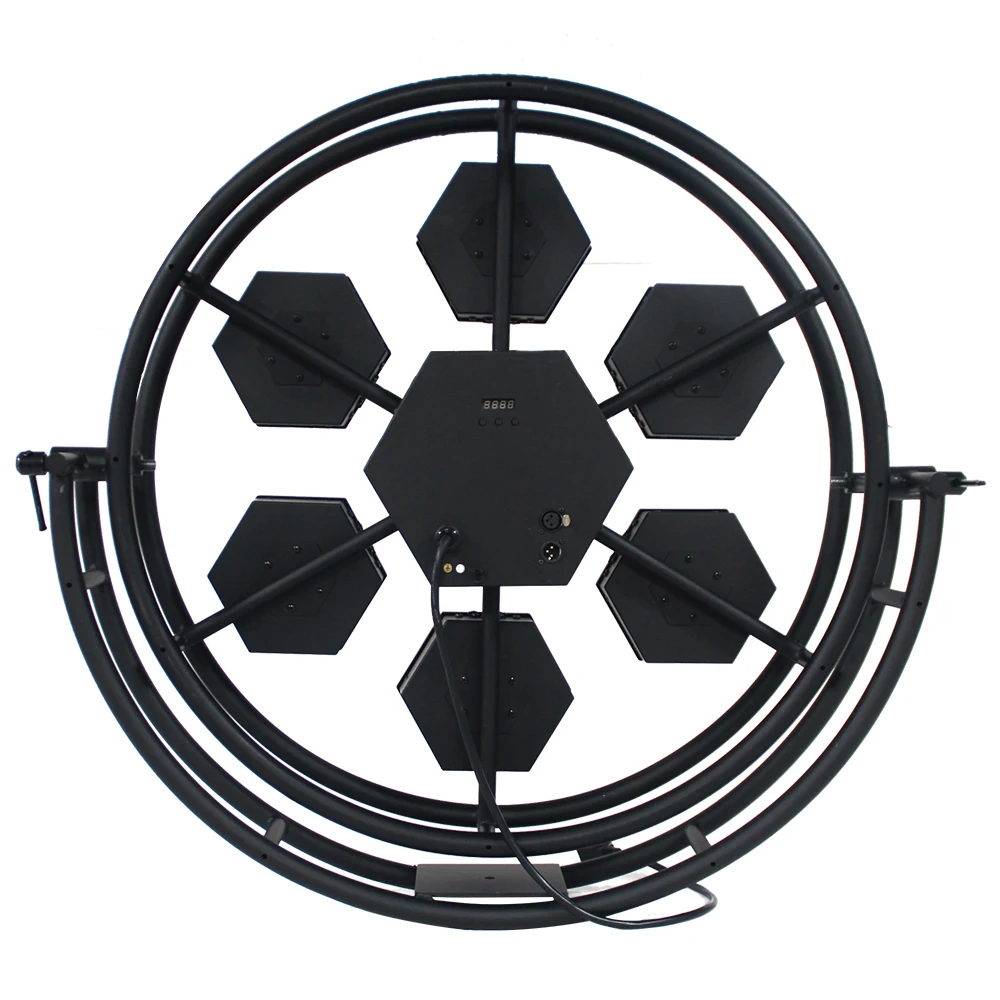 7x60w Hexagonal Retro Stage Background Light 7 Eyes Disco Rgb 3in1 Led ...