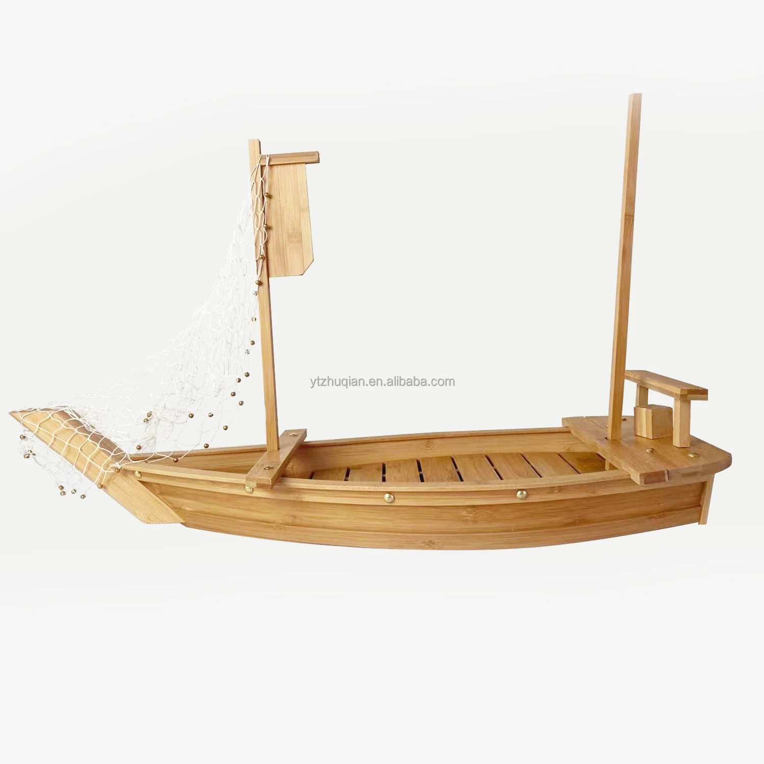 Extra Large Japanese Style Wooden Bamboo Sushi Boat