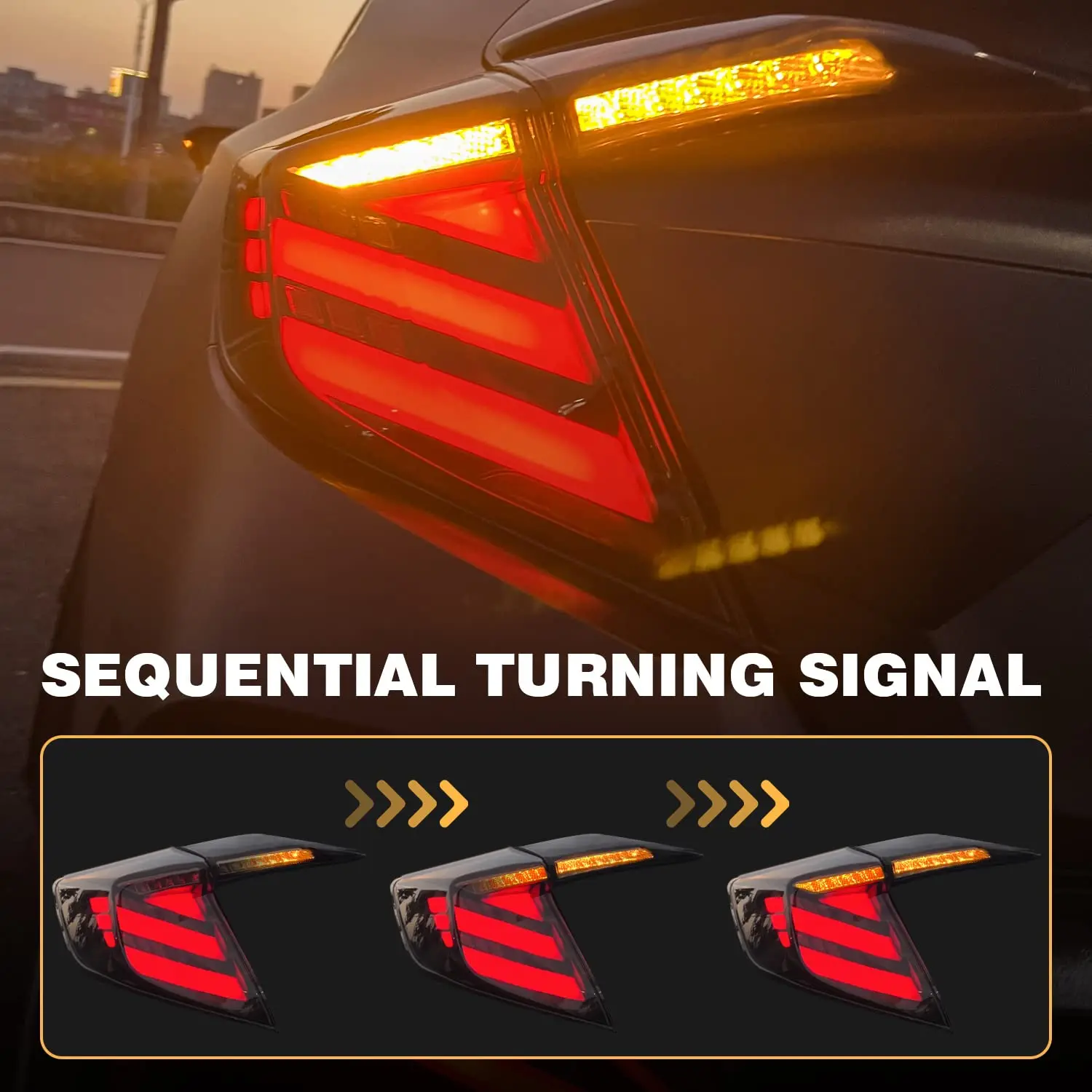 Car Back Rear Full LED Tail Lights Assembly Led Tail Lights Lamp for ...