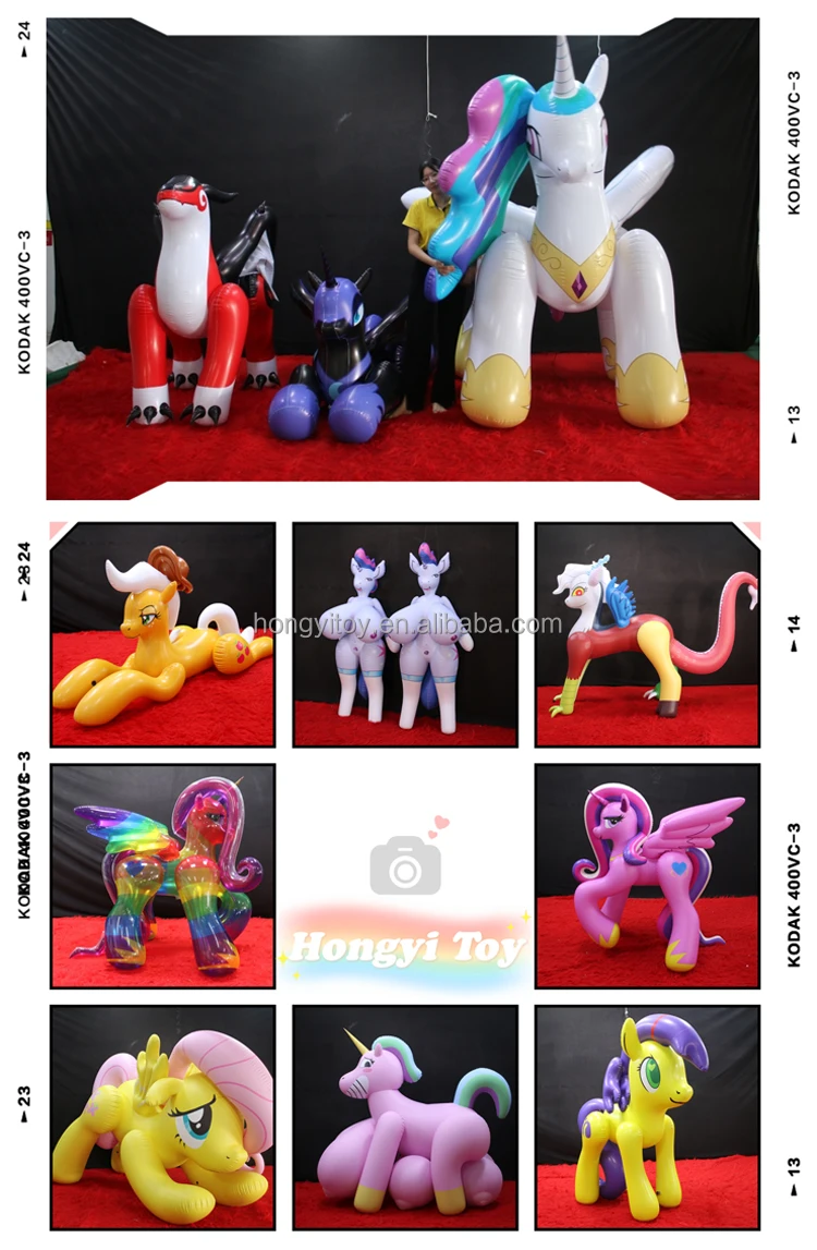 Hongyi Inflatable Transparent PVC Horse - Fun & Customizable