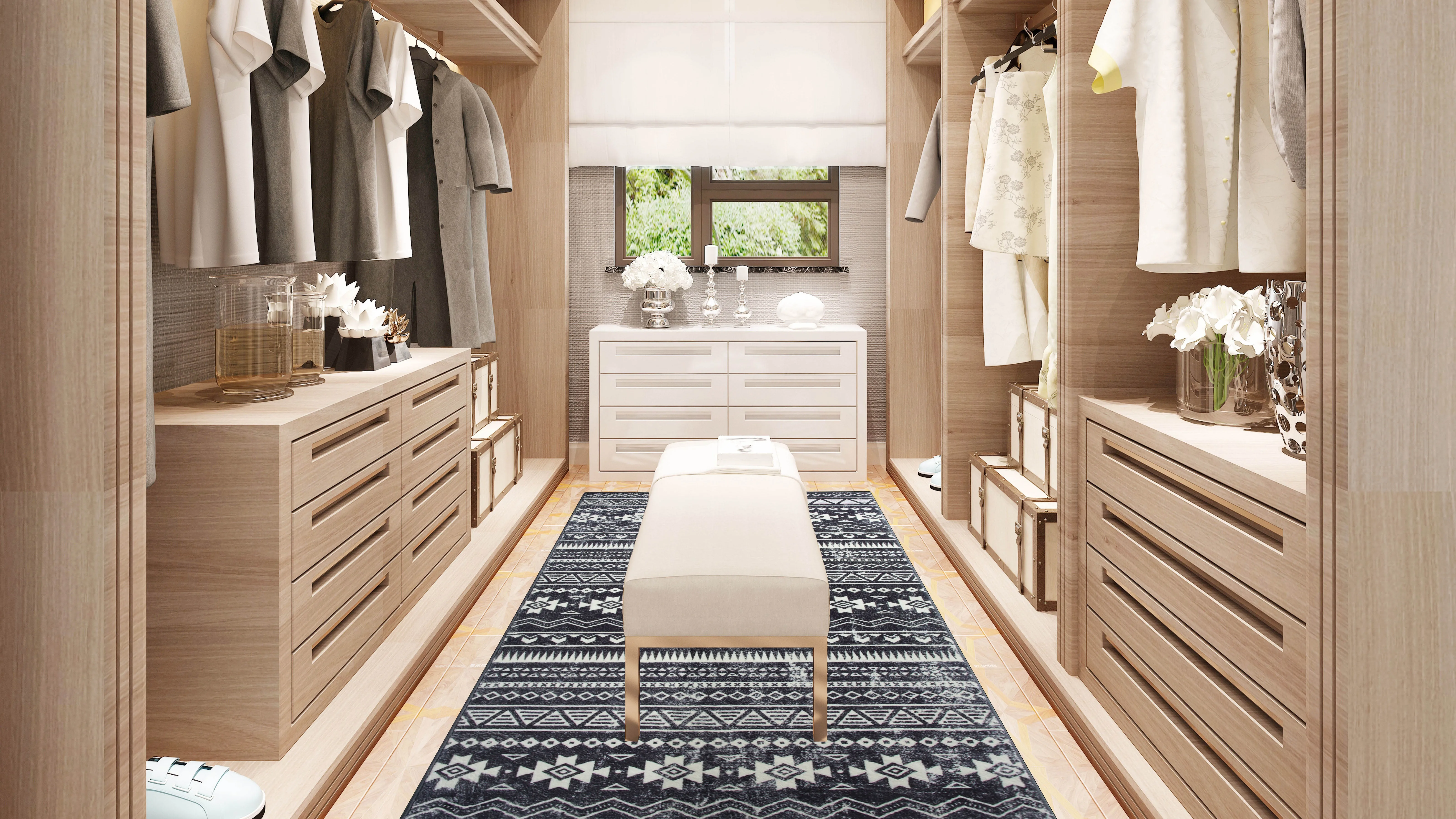 Modern 3d Printed Carpet Runner Rug Ethnic Texture Fluffy Crystal ...