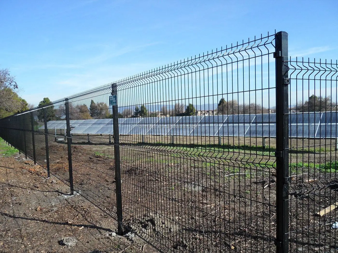 3d Curvy Galvanized Welded Wire Mesh Garden Fence Triangle Mesh 3d ...